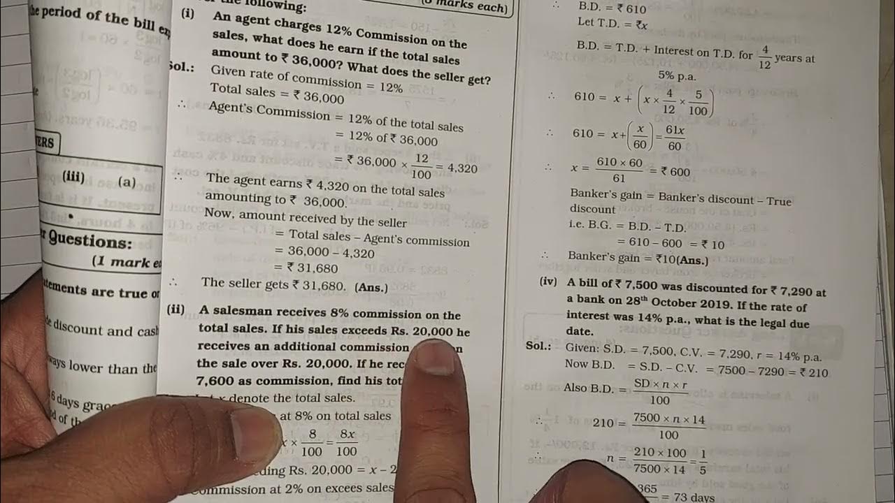 Lec 4 Commission Word Problem MATHS 2 CLASS12 commercial Mathematics NEP FYBCOM SEM1 - YouTube