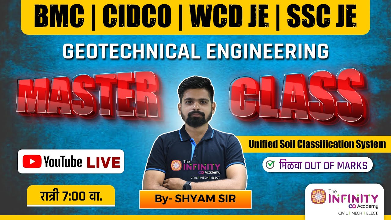 Civil Engineering BMC SSC JE WCD JE | Geotechnical Engineering Masterclass | D5 | Shyam Sir ...
