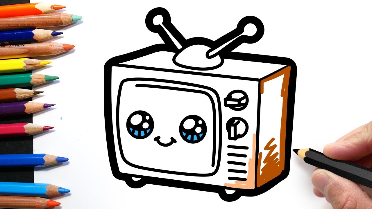 How to Draw a TV for Kids - YouTube