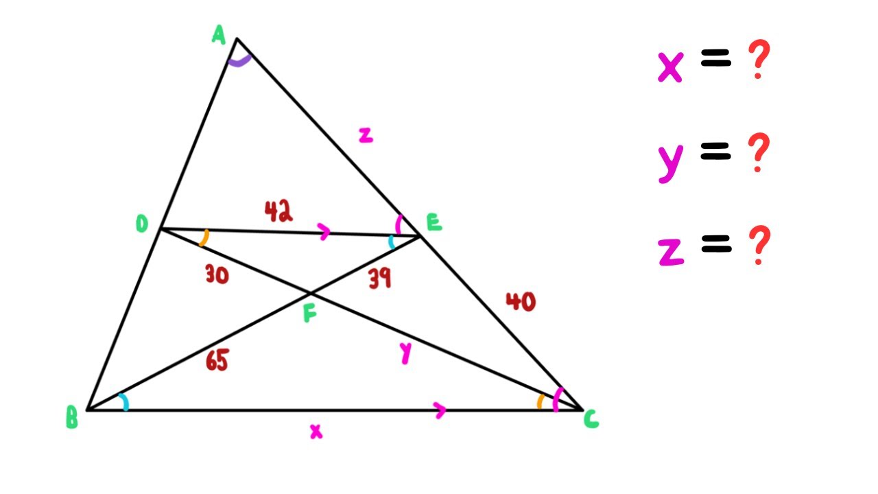 Similar Triangles Help Problem 2 (Part 3): Tricky parallel-line set-up - YouTube