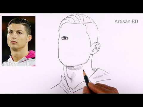 How To Draw Cristiano Ronaldo Easy Portrait Pencil Sketch, Cr7 From Al Nassr #cr7 - YouTube