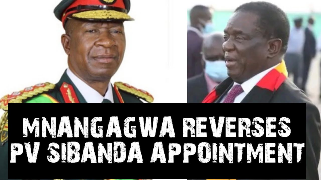 Mnangagwa REVERSES PV Sibanda appointment - YouTube