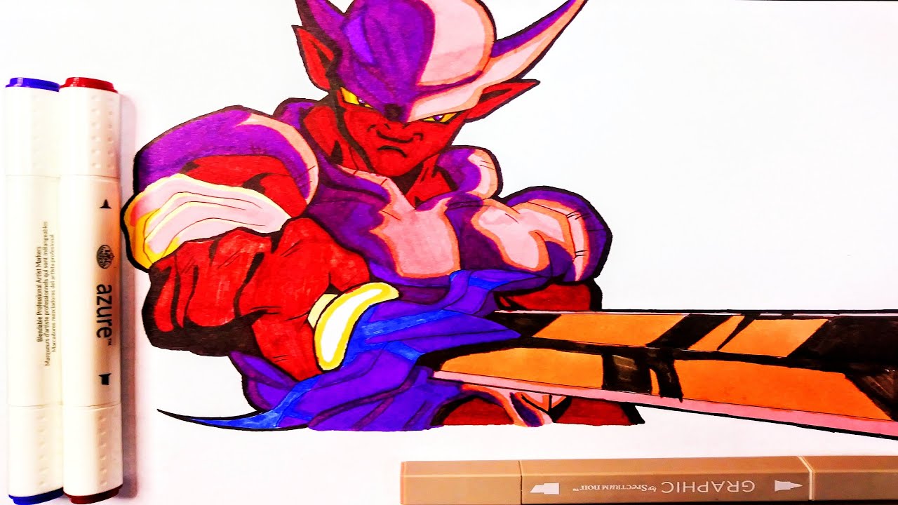 SPEED-DRAWING JANEMBA FROM DRAGON BALL Z (FUSION REBORN) - YouTube