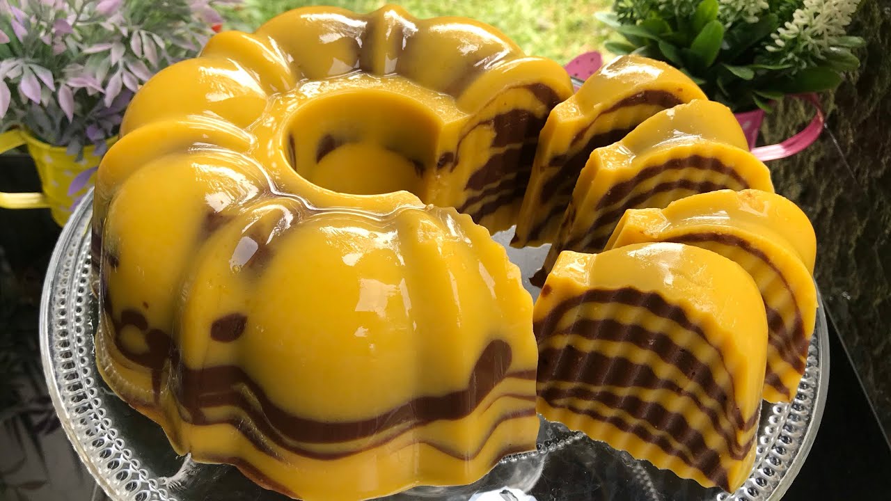 Resep Puding Zebra | Puding Labu Kuning #pudingkekinian - YouTube
