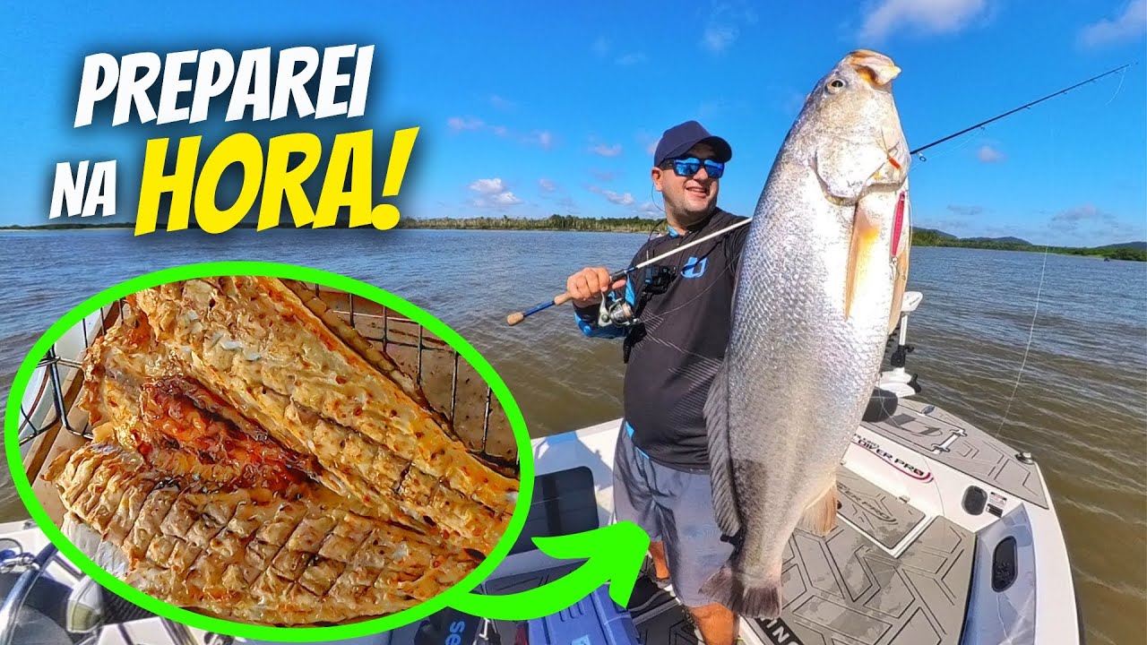 Pesca de Robalos e Pescada no Rio | Pesquei e Preparei (Catch and Cook ...