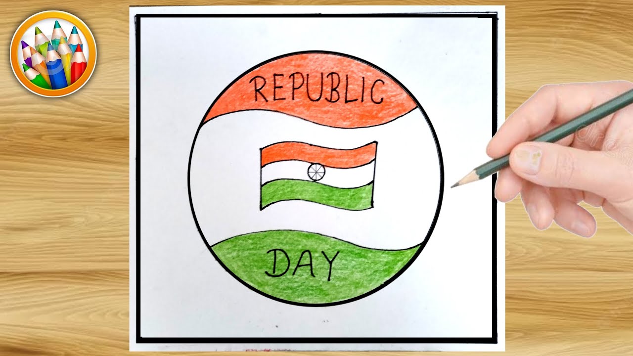 Independence day Drawing Republic day Drawing tiranga drawing 26 ...