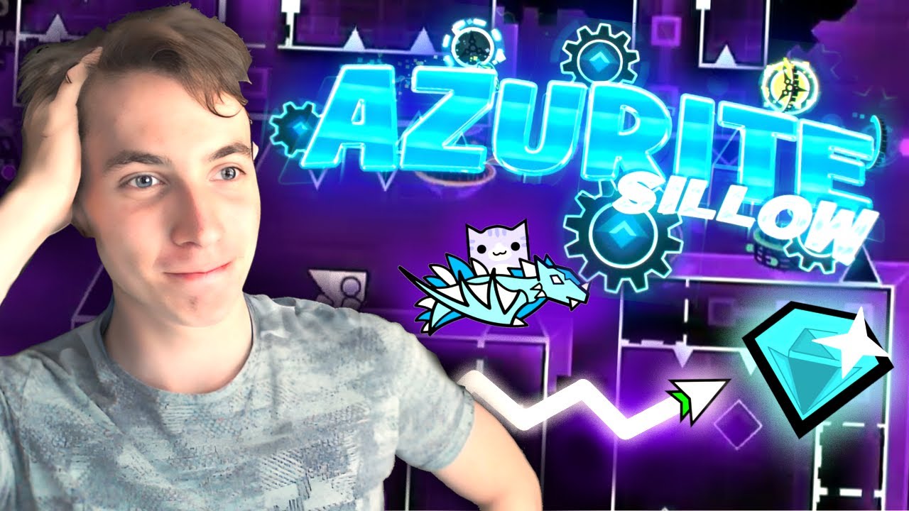 💎 AZURITE... Фановый, Сложно-Лёгкий, Эффектный Geometry Dash - YouTube