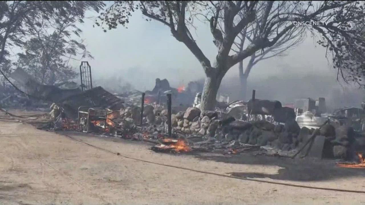 Border 32 Fire east of Dulzura grows quickly burning thousands of acres ...