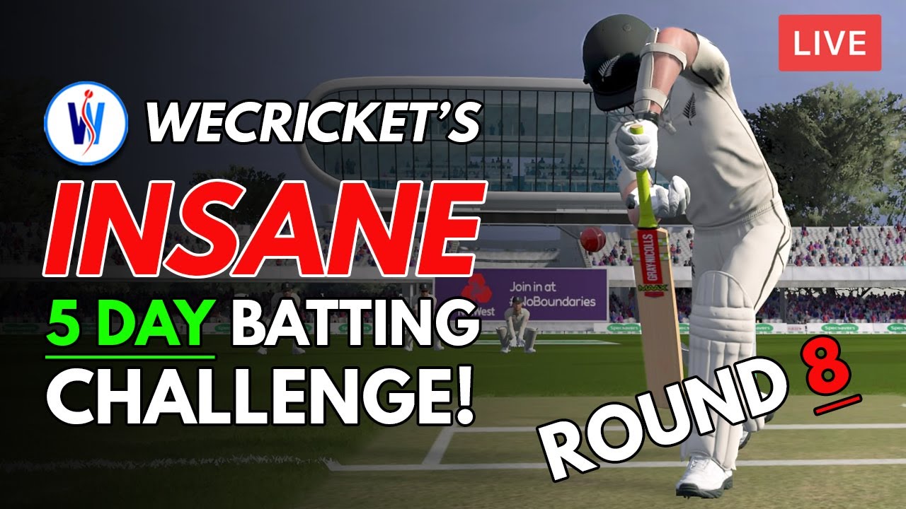 CRICKET 19 | The weCricket 5 Day Batting Challenge! ROUND 8 #1! - YouTube