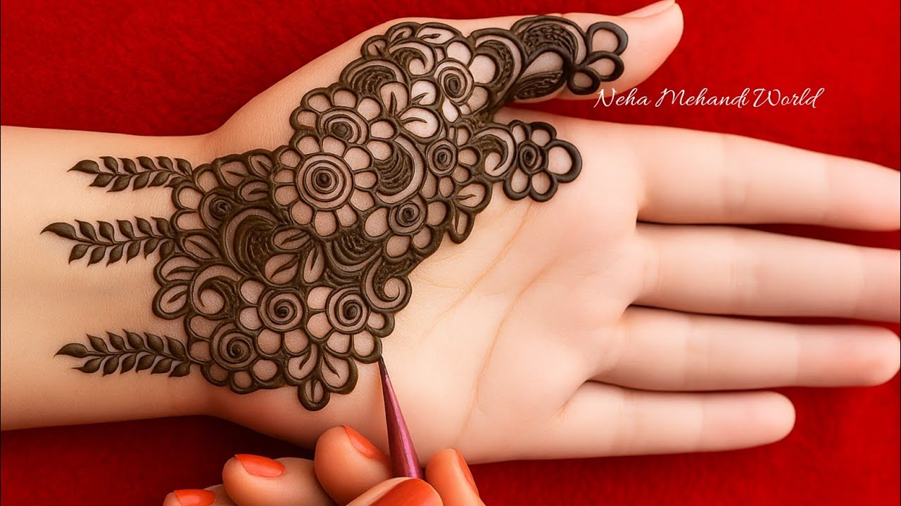 Cut Work Mehandi Design|Easy And Beautiful Mehandi Design|Mehandi ...