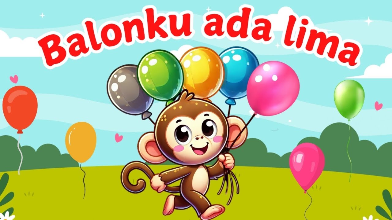 Balonku ad lima | lagu anak Indonesia balita|Balloon song | terbaru ...