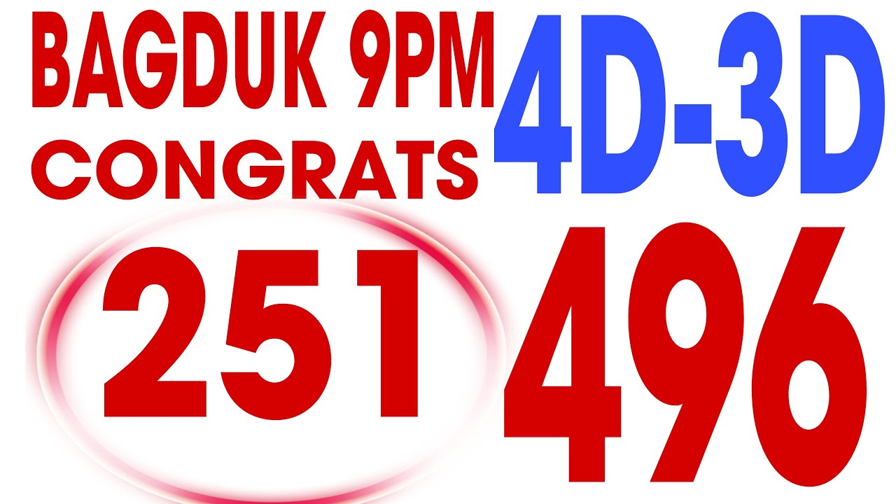CONGRATS 251 TARGET BAGDUK 9PM 4D 3D LOTTO YouTube congrats-251-target-bagduk-9pm-4d-3d-lotto-youtube