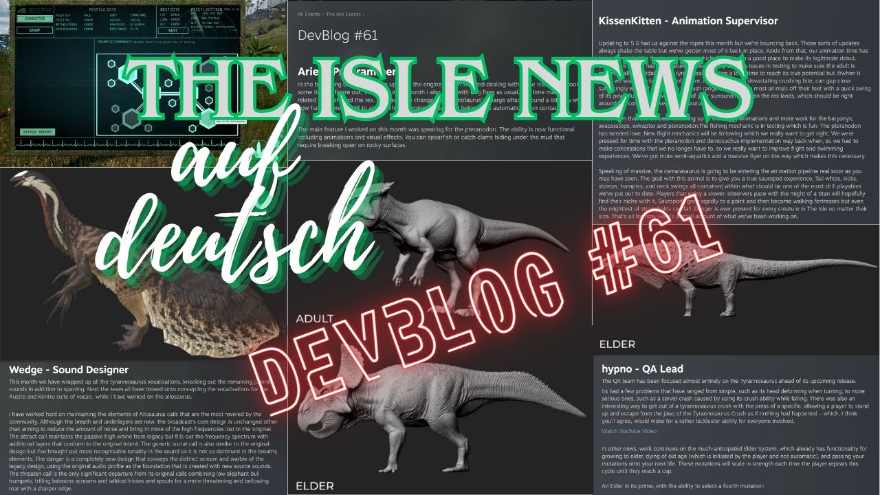The Isle News - auf DEUTSCH: DevBlog #61 - YouTube