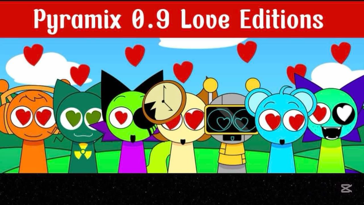 sprunki pyramix 0.9 LOVE Edition Mix . I mixed it with five characters ...