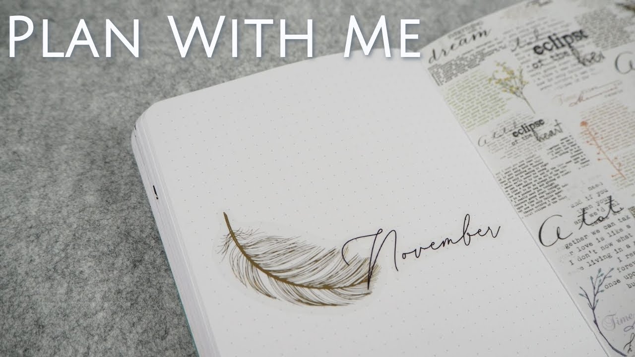 NOVEMBER 2020 | BULLET JOURNAL SETUP MINIMALIST | Feather - YouTube