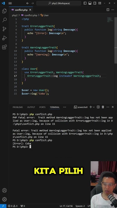 Trait Conflict #skysen #coding #code #programming #php - YouTube