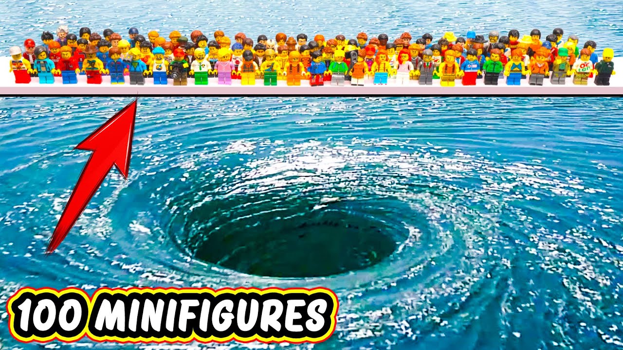 🌊 TORNADO WATER vs +100 Minifigures EXPERIMENT: TSUNAMI Dam Breach ...