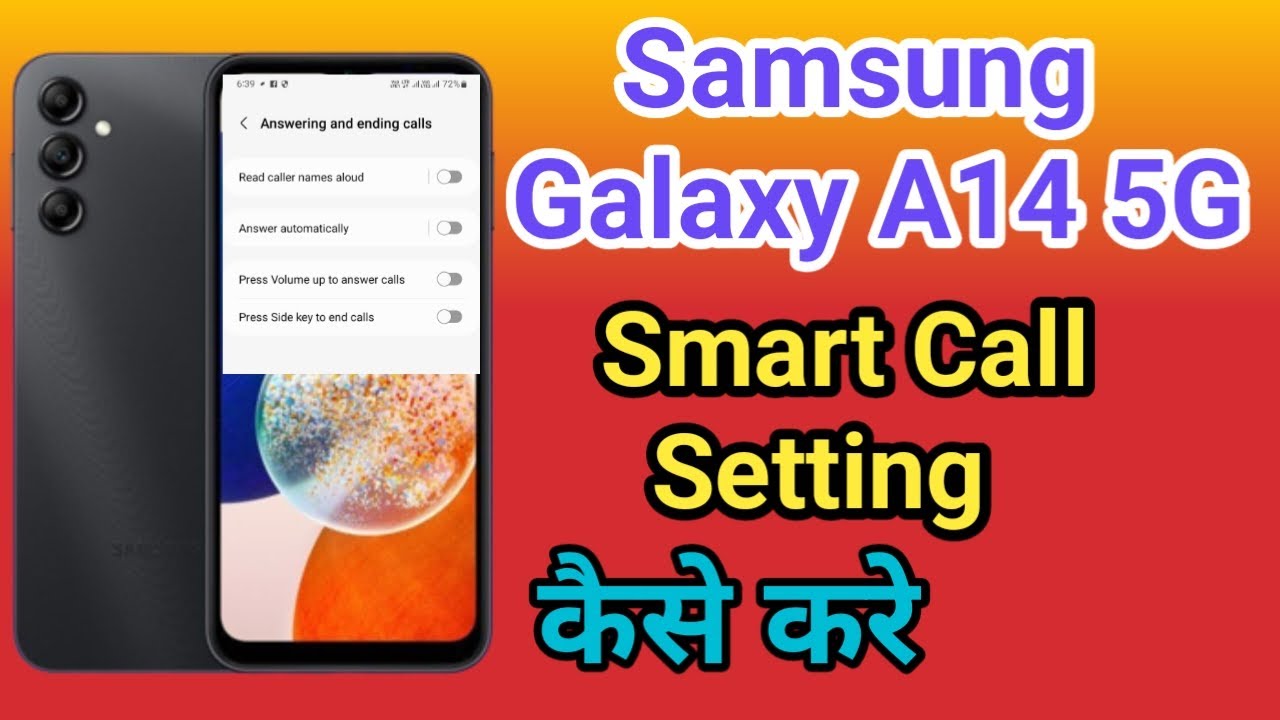Samsung Galaxy A14 5G Automatic Answer Call | How To Smart Call Setting ...