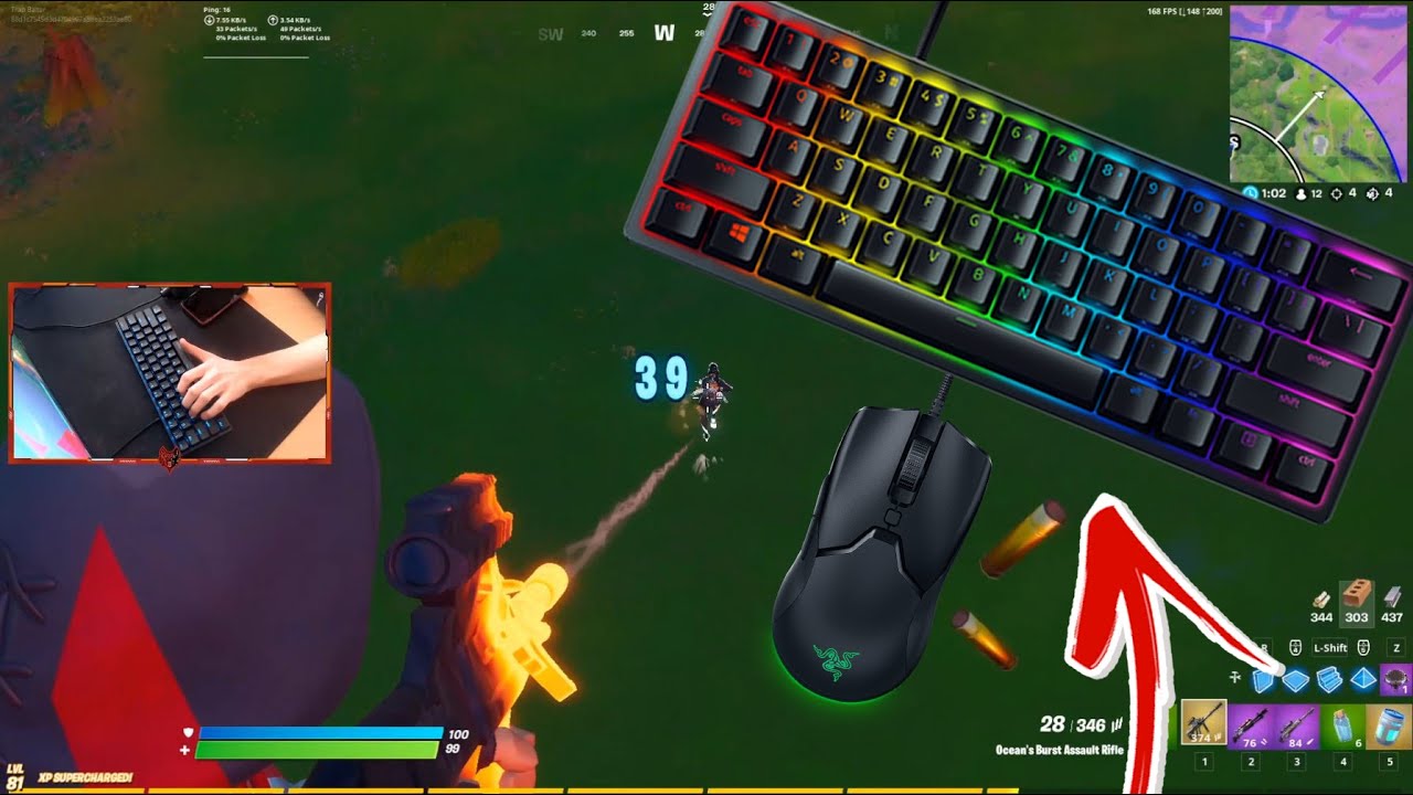 Razer Hunstman Mini + Viper Mini Fortnite ASMR Chill🤩Keyboard Sounds w ...