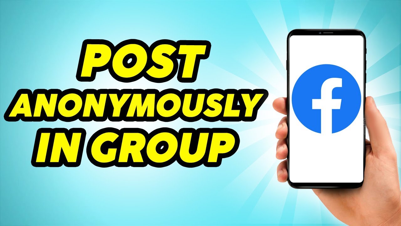 How To Post Anonymously In Group on Facebook - EASY!!! - YouTube