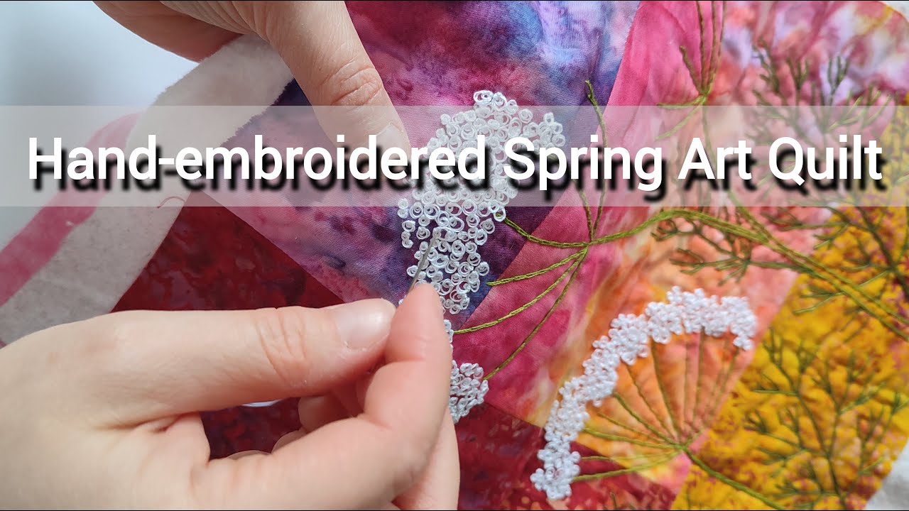 Hand-embroidered Spring Art Quilt / Spring Wall Hanging - Creating ...