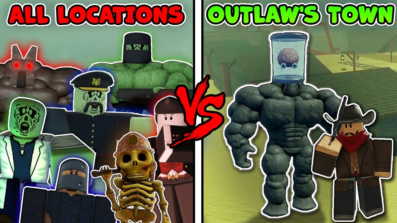 Dead Rails | Roblox | Entities from all locations vs Outlaw's Town ...