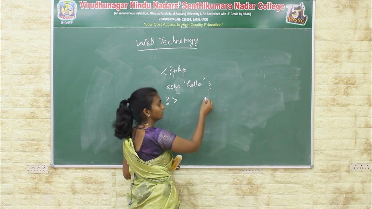 PHP Scripts | Web Development using PHP | V.H.N.S.N.College (Autonomous) - YouTube