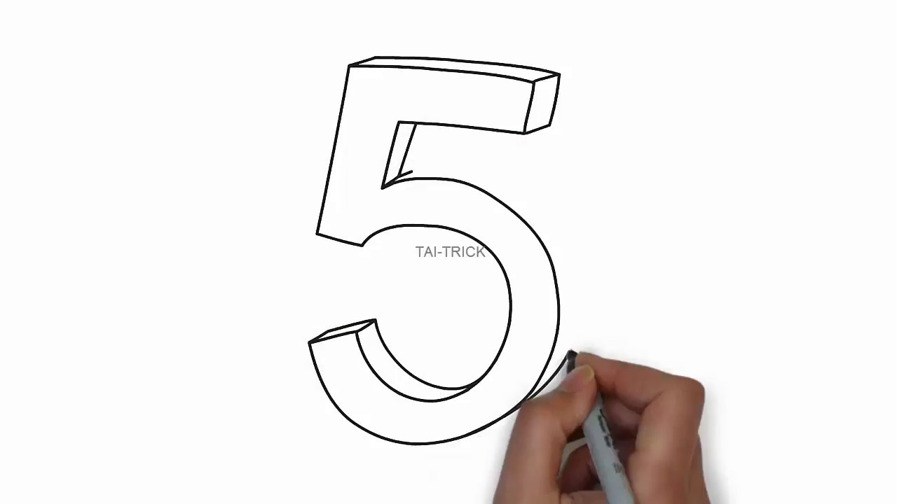 Belajar menulis angka 5 / Learn to write numbers 5 - YouTube