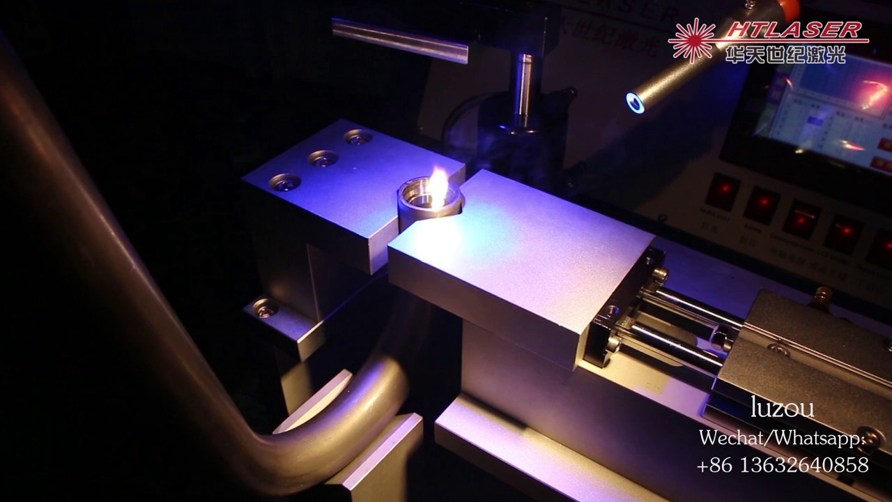 automatic laser welding machine for aluminium tube - YouTube
