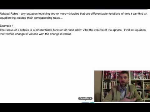 Calculus - 4.6 Notes Example 1: Related Rates - Volume and Radius of a ...