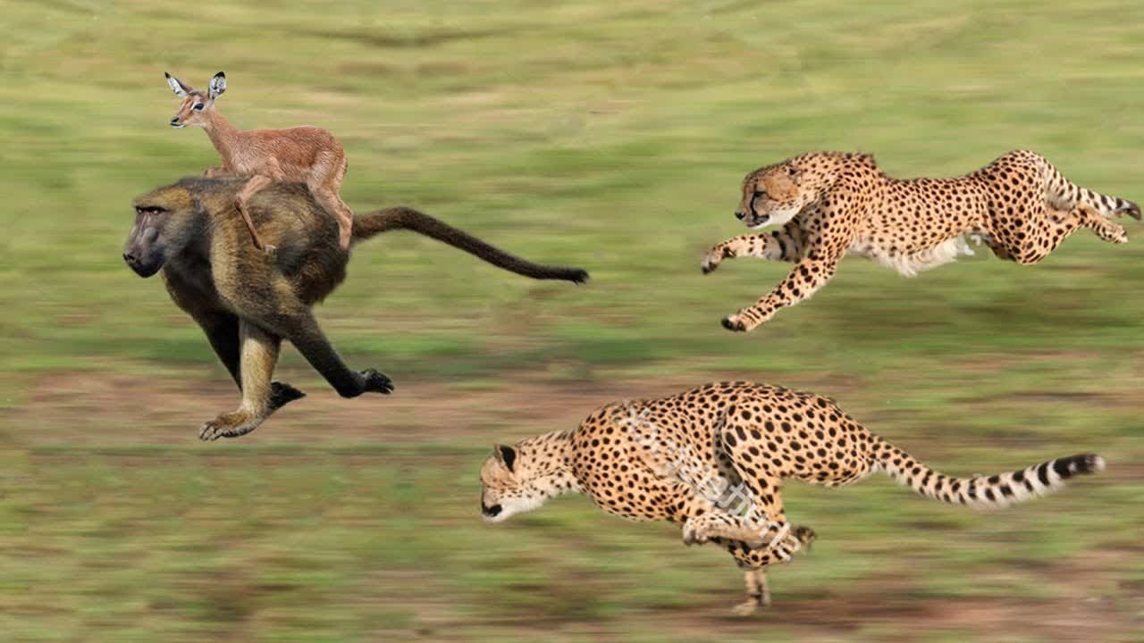 Why Do Leopard Fear of Baboon? Baboon Herd Rescue Impala From Leopard ...