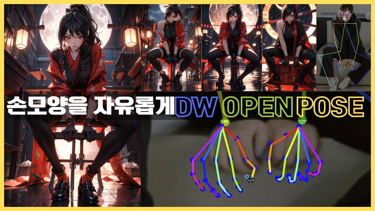 손모양을 자유롭게 DW OPENPOSE (스테이블 디퓨전) - YouTube