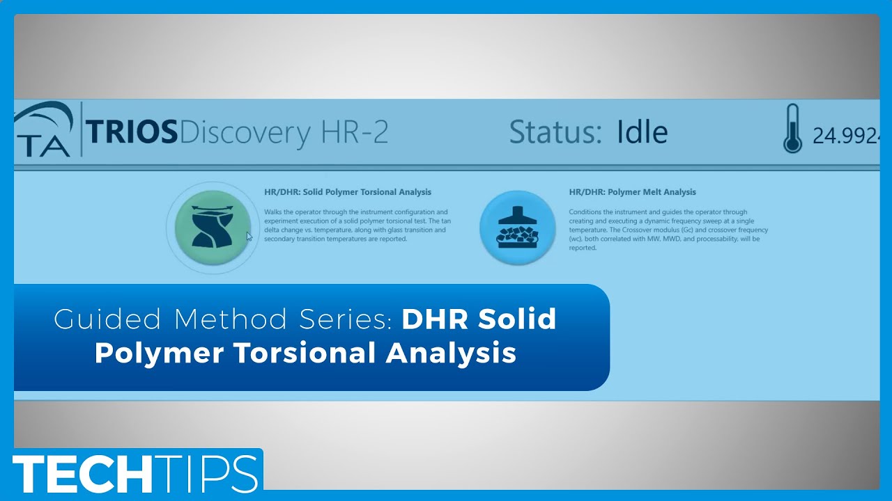 DHR Solid Polymer Torsional Analysis - TRIOS Polymer Guided Methods - YouTube