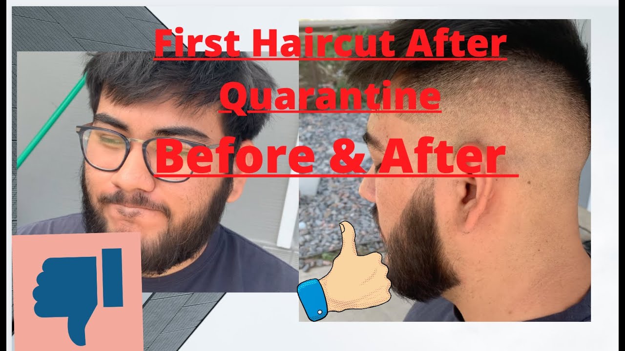 First haircut after quarantine 2.5 months before and after - YouTube