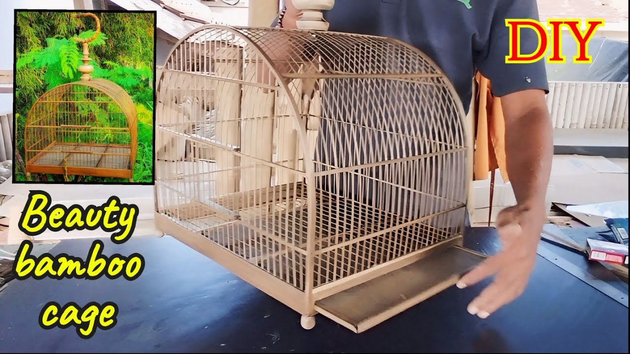How to make beauty bird cage? DIY bamboo cage - YouTube