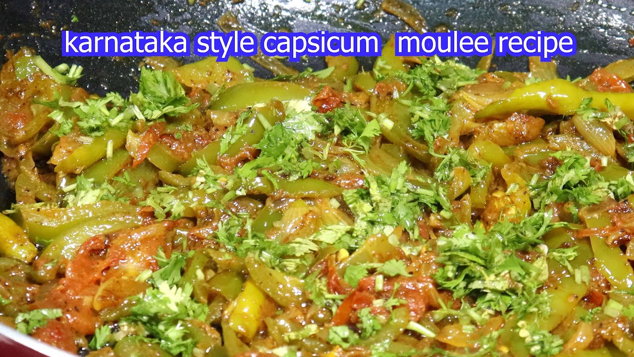 karnataka style capsicum moulee recipe - YouTube