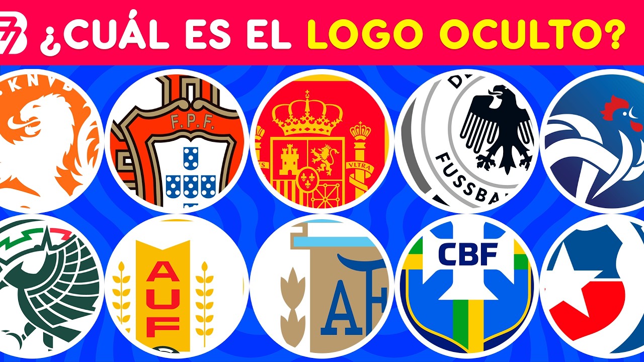 Descubre el logo oculto de la selección🏆⚽ | Logo Zoom+ | Test de fútbol ...