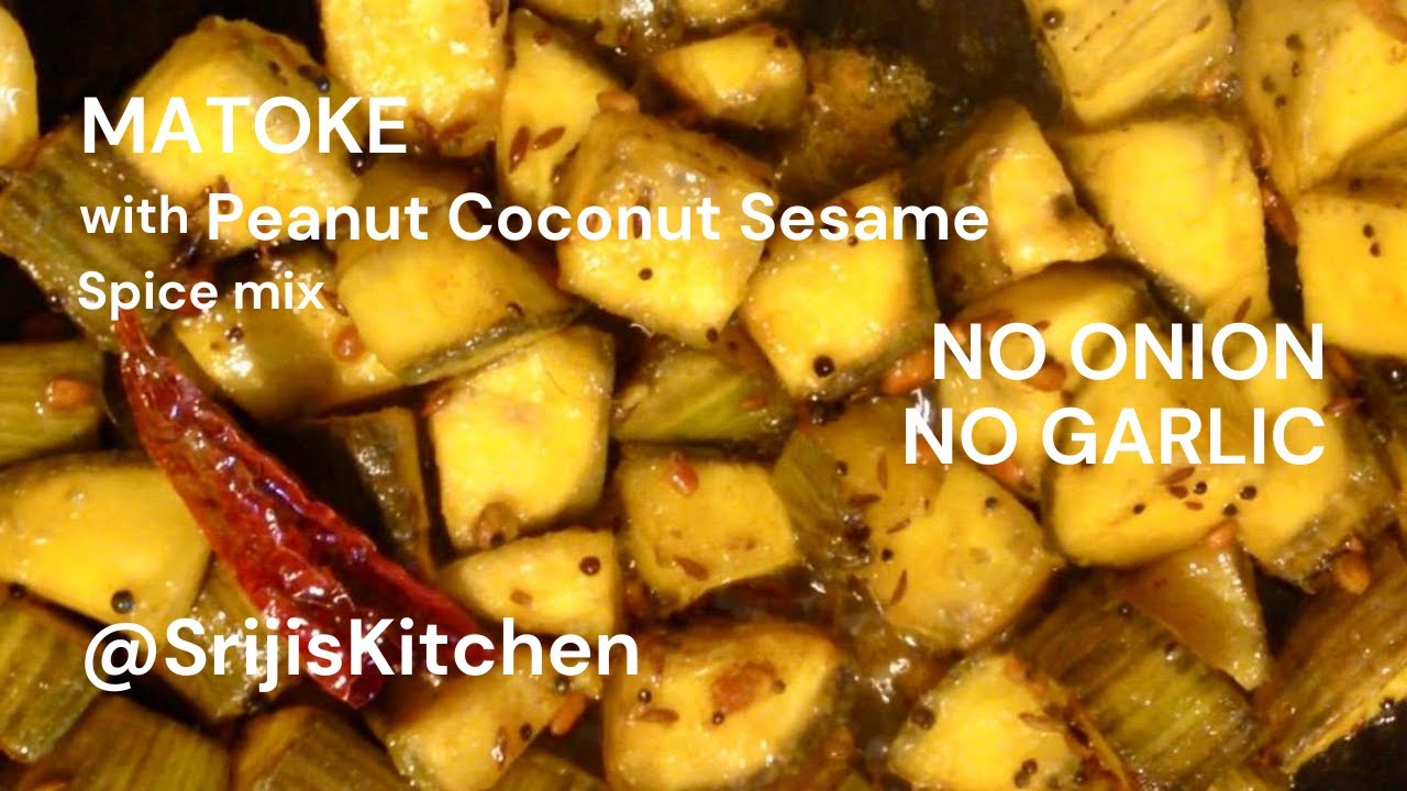 MATOKE with Peanut Coconut Sesame Spice mix | NO ONION | NO GARLIC ...