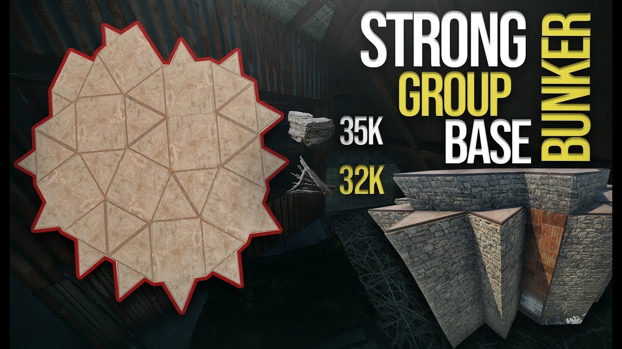 RUST Strong Group BUNKER And Trap Lootrooms Base Design | Rust Base ...
