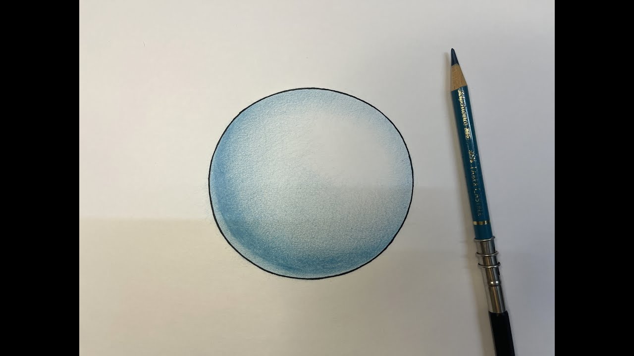 how to shade circle with colour pencil - YouTube