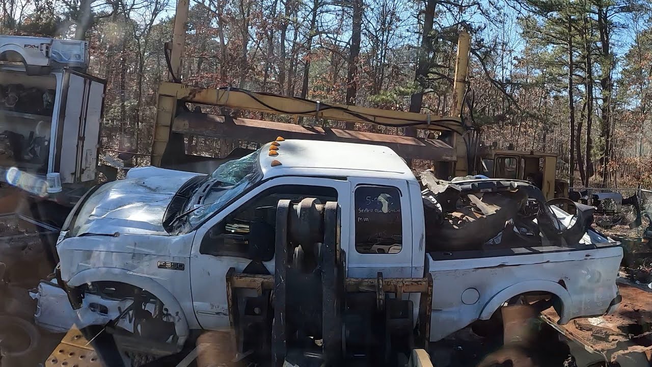 Crushing f350 super duty truck crushing cars - YouTube