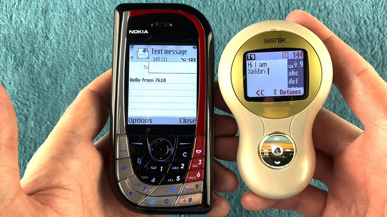 Sending SMS from Nokia 7610 to Siemens Xelibri 8 and back - YouTube