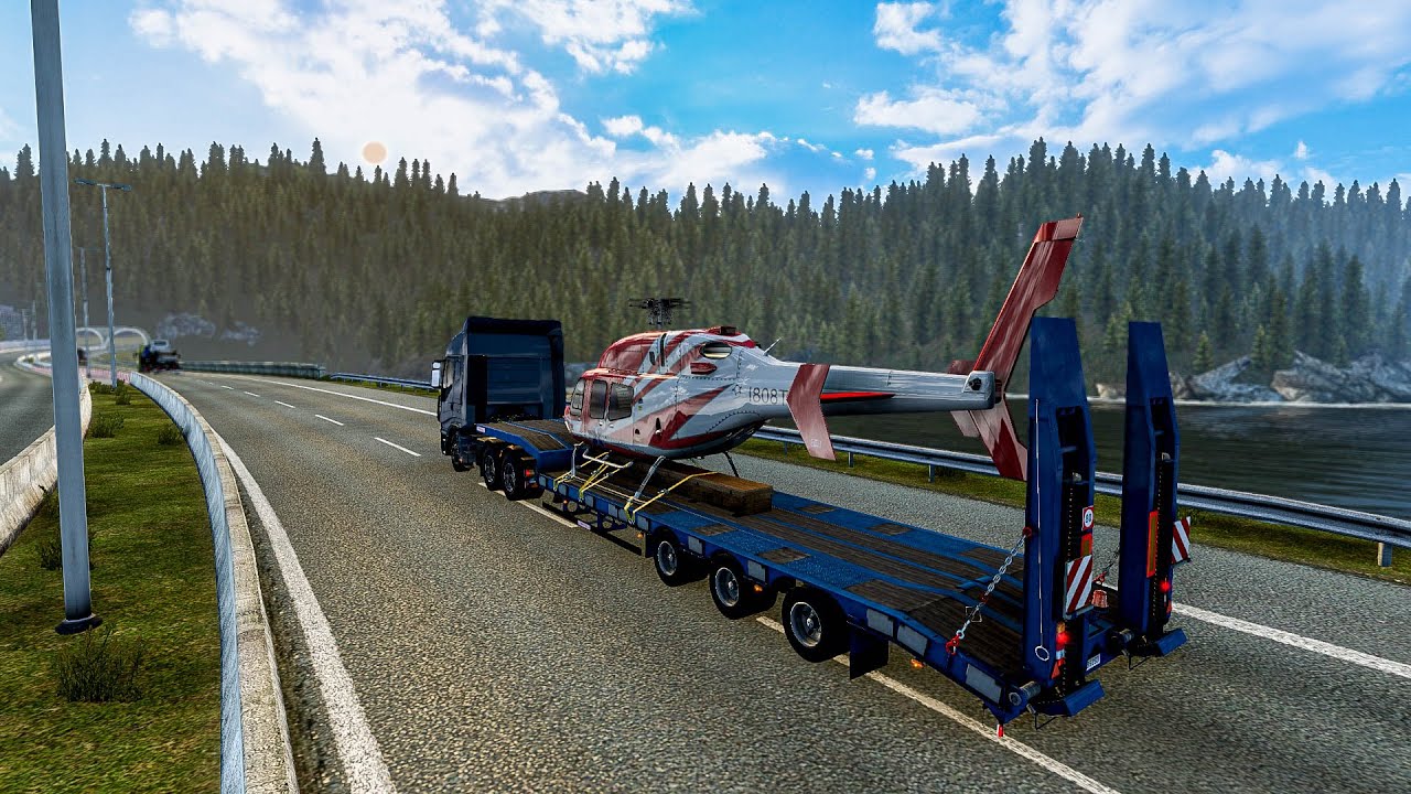 Ets 2 - Transporting Helicopter - 1808TX | Truck Driving Skills | Euro ...