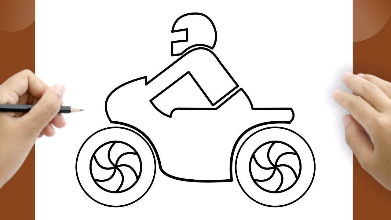 Wie zeichnet man ein einfaches Motorrad | Schritt für Schritt Anleitung ...