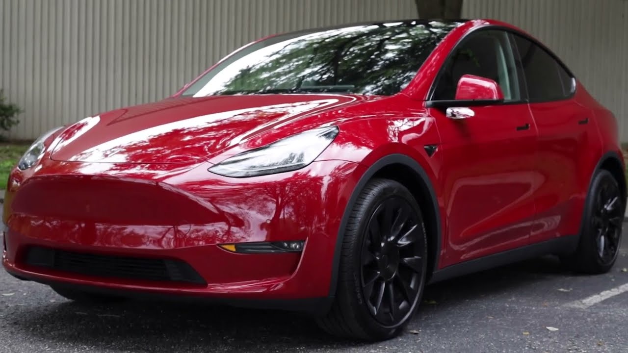 Red Tesla Model Y FULL SELF DRIVING 20" WHEELS INCREDIBLY CLEAN - YouTube