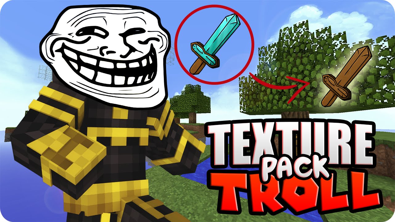 ¡EL TEXTURE PACK TROLL! | MINECRAFT RETO SKYWARS - YouTube