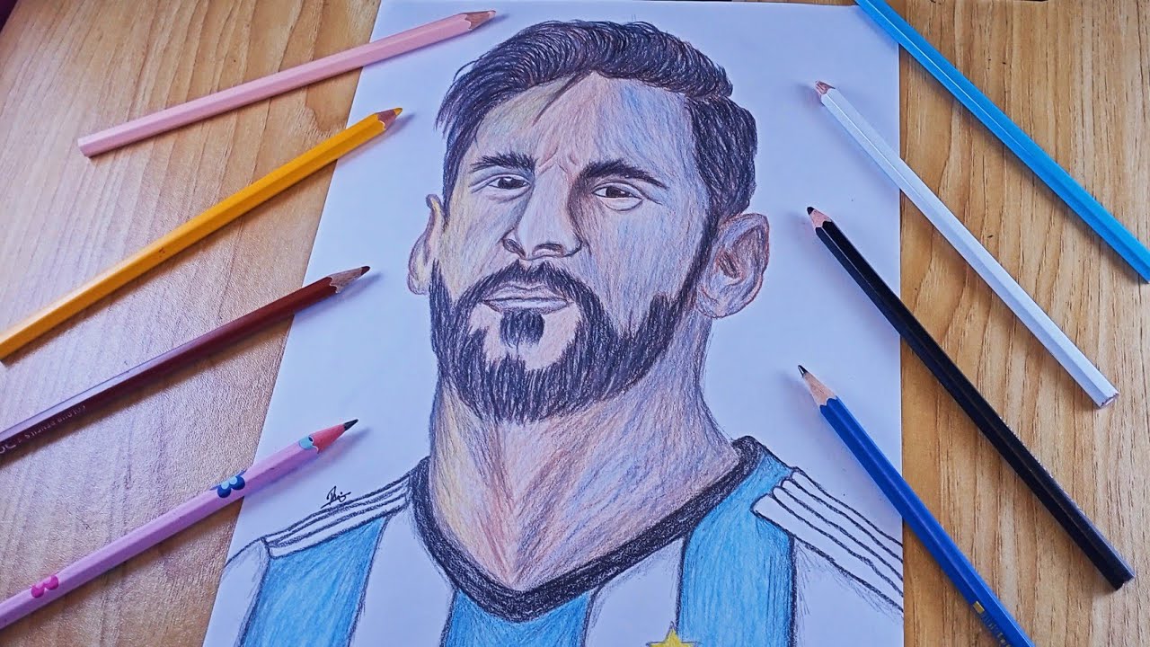 How to Color Lionel Messi 😍 | Lionel Messi Art | @ChakrabartyArtGallery ...