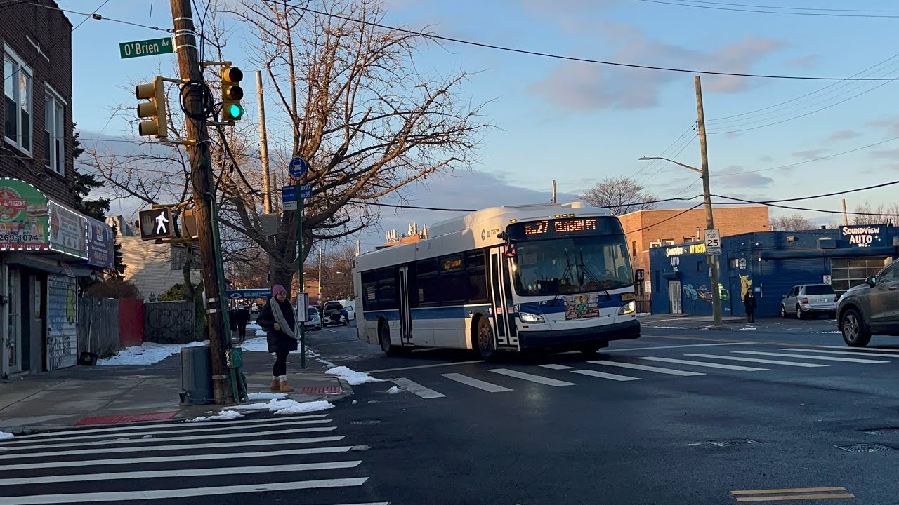 MTA NYCT: 2015 NFI XD40 #7187 on the Bx27 to Clason Pt departing ...
