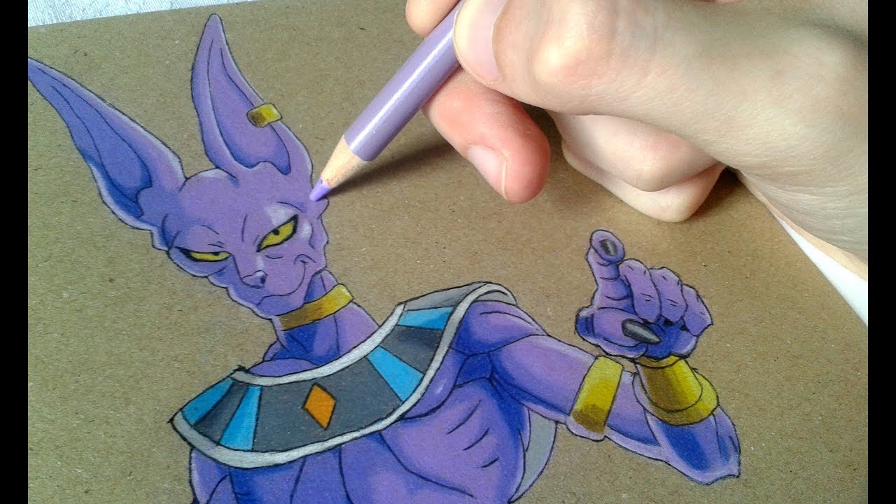 Drawing Lord Beerus from Dragon Ball Super - YouTube