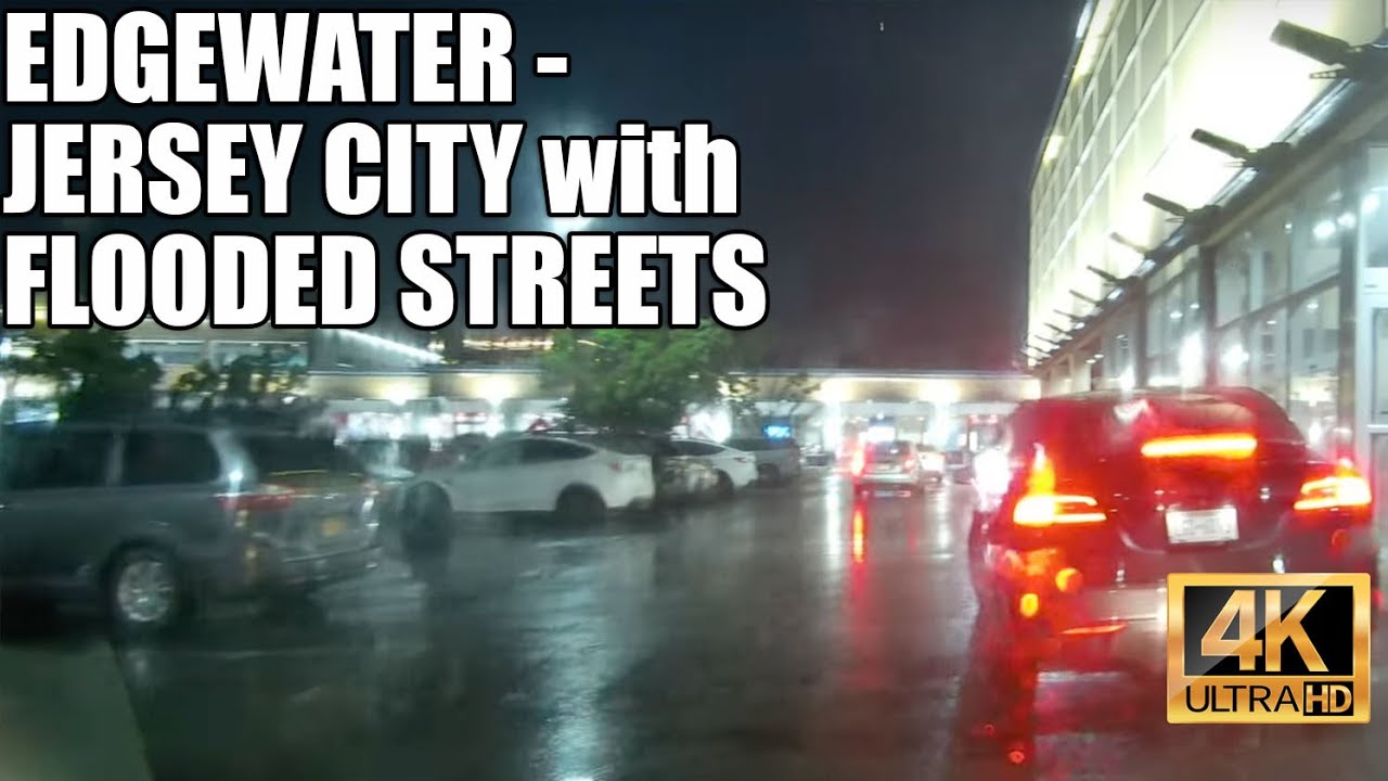 NJ drive: Edgewater to Jersey City Heights after heavy rain and flooded ...